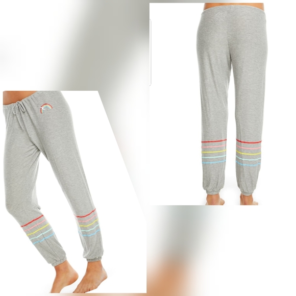 Chaser | Pants & Jumpsuits | Chaser Rainbow Bolt Knit Lounge Jogger ...